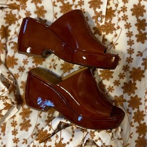Sezane | Shoes | Szane Deva High Mules In Polished Camel | Poshmark